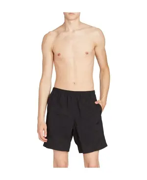 AMI Paris De Coeur Logo Embossed Swim Shorts