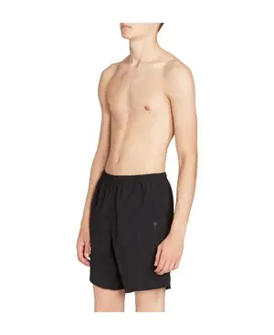 AMI Paris De Coeur Logo Embossed Swim Shorts