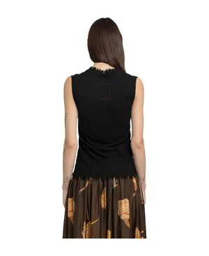 UMA WANG Cashmere Tuft Edge Pullover Top