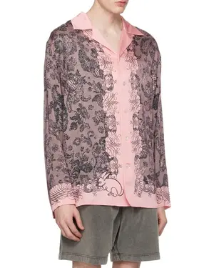 Acne Studios Floral Printed Long-sleeved Shirt