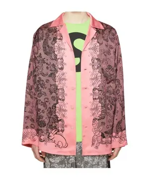 Acne Studios Floral Printed Long-sleeved Shirt