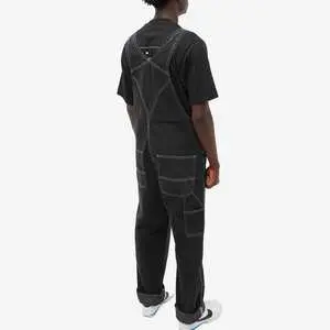 Carhartt Work In Progress Logo-patch Straight-leg Dungarees - Black