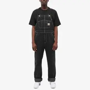 Carhartt Work In Progress Logo-patch Straight-leg Dungarees - Black