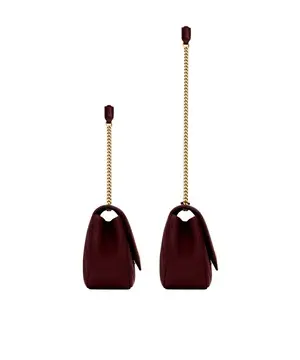 Saint Laurent Loulou Medium Shoulder Bag - Red Cabernet