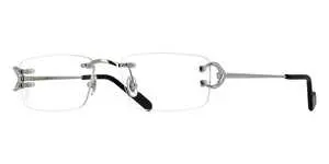 Cartier Rimless Rectangular Eyeglasses - White