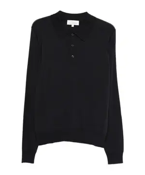 Studio Nicholson Long-sleeved Knit Polo Shirt - No