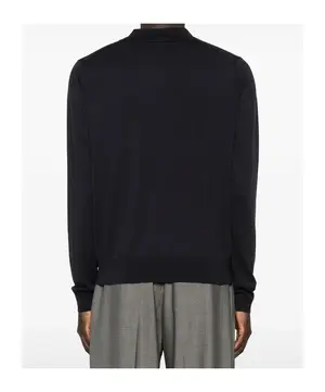 Studio Nicholson Long-sleeved Knit Polo Shirt
