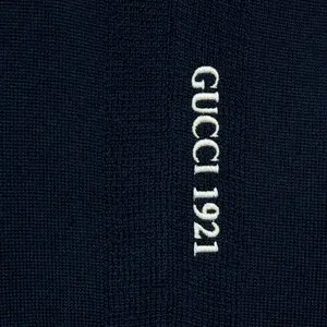 Gucci Embroidered Knit Sweater - Blue
