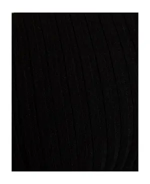 Chloé Ribbed Knit Bandeau Top - Black