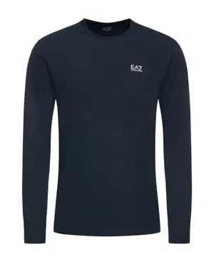 EA7 Logo Details Long-sleeved T-shirt - Black