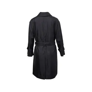 Emporio Armani Double-breasted Coat With Belt - Black