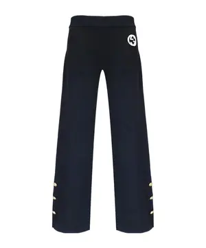 Gucci Logo Embroidered Buttoned Trousers