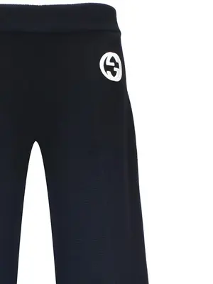 Gucci Logo Embroidered Buttoned Trousers