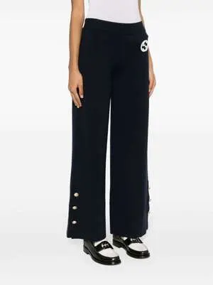 Gucci Logo Embroidered Buttoned Trousers