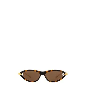 Bottega Veneta Cat-eye Metal Sunglasses - Brown