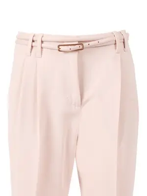 Max Mara Gisella Pleated Belted Trousers - Nude