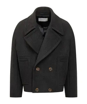LANVIN Double-breasted Coat With Wide Lapels