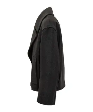 LANVIN Double-breasted Coat With Wide Lapels