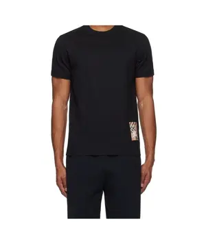 Burberry Logo Patch Crewneck T-shirt - Black