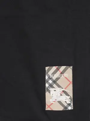 Burberry Logo Patch Crewneck T-shirt - Black