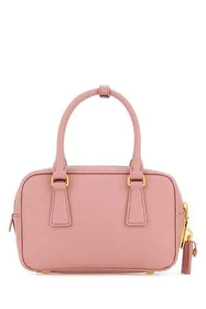 Prada Triangle-logo Zipped Tote Bag - Peach