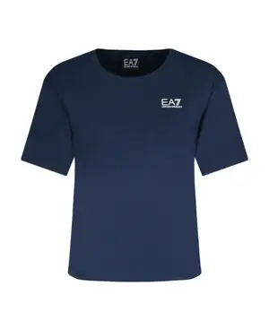 EA7 Round Neck Short-sleeved T-shirt - Blue