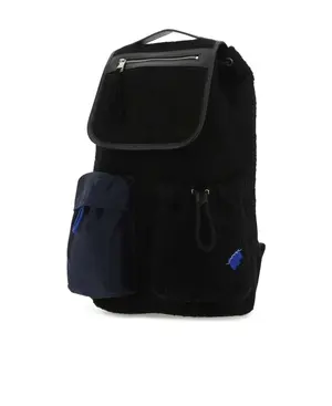 ADER ERROR Logo Patch Panelled Boucle Backpack