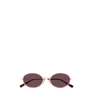 Gucci Oval Frame Sunglasses - Pink-gold
