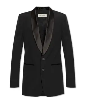 Dries Van Noten Single-breasted Tailored Blazer - Black