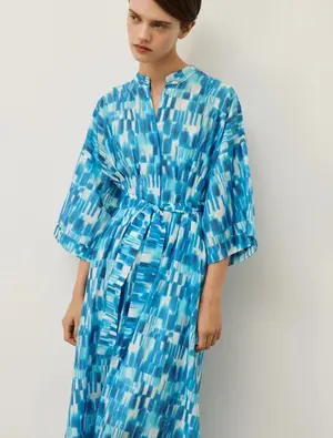Marella Belted Printed Shirt Skirt