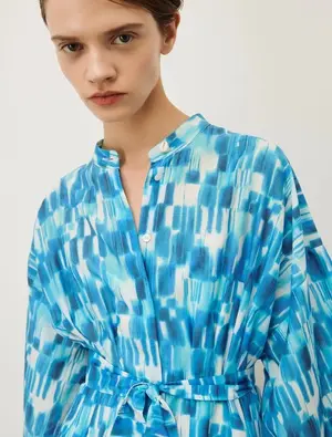 Marella Belted Printed Shirt Skirt