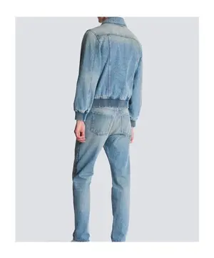 Balmain Cropped Denim Jacket