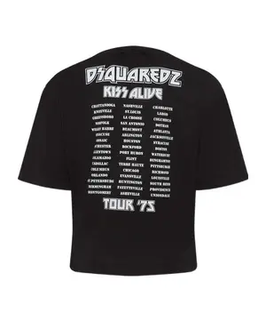 Dsquared2 X Kiss "kiss" Cropped T-shirt