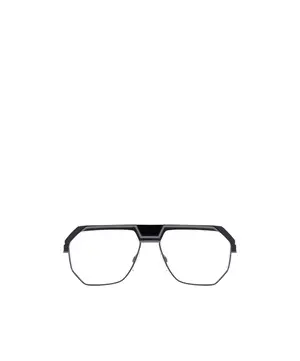Cazal Geometric Frame Eyeglasses - Black Bronze