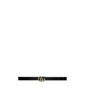 Gucci Gg Marmont Thin Belt - Black