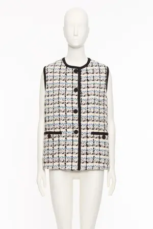 Valentino Garavani Button-up Tweed Gilet