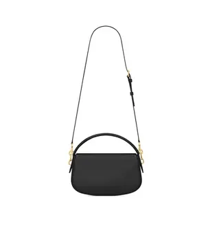 Saint Laurent Voltaire Logo Plaque Shoulder Bag - Black