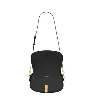 Saint Laurent Voltaire Logo Plaque Shoulder Bag - Black