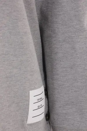 Thom Browne Engineered 4-bar Long Sleeve T-shirt - Light Gray