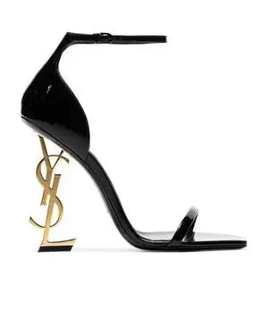Saint Laurent Glossed Sandals For Women