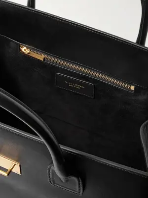 NILI LOTAN Lou Leather Tote Bag - Black