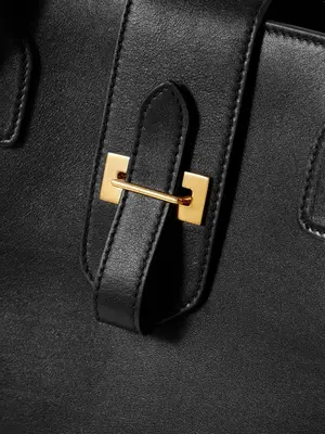 NILI LOTAN Lou Leather Tote Bag - Black
