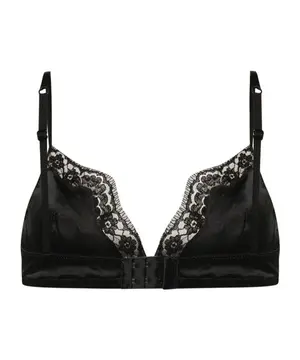 Dolce & Gabbana Dolce Gabbana Lace Detailed Soft-cup Satin Bra