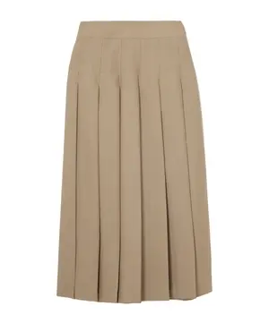 RÓHE Róhe Pleated Wool-Blend Midi Wrap Skirt