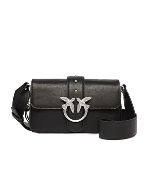 Pinko Mini Love Slouchy Shoulder Bag With Lovebird Buckle