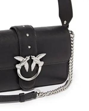 Pinko Mini Love Slouchy Shoulder Bag With Lovebird Buckle