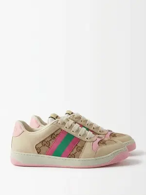 Gucci Embellished Low-top Sneakers - Nude