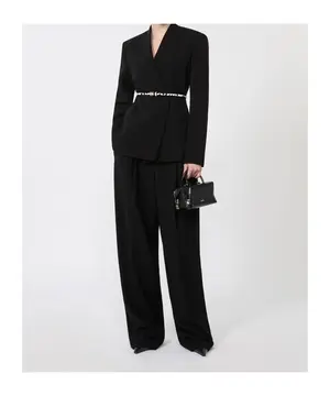 Max Mara Corvino Flowing Cady Trousers - Black