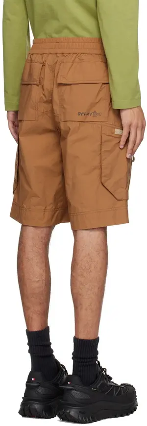 Moncler Ripstop Cargo Shorts With Zipper Pockets And Drawstring Waist