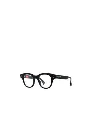 Kenzo Wayfarer Frame Eyeglasses With Logo Detail - Black